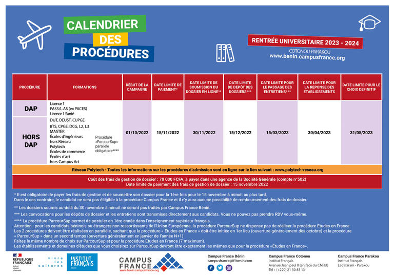 Campus France Calendrier 2023 2024 Maroc - Image to u